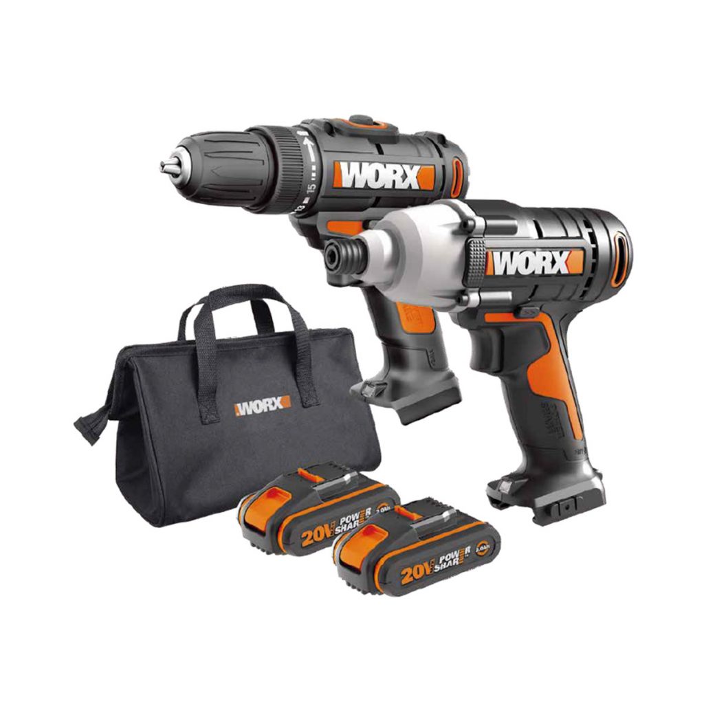 WORX 20V Drill Driver + Impact Driver Combo | 2x 2Ah POWERSHARE Kit ...