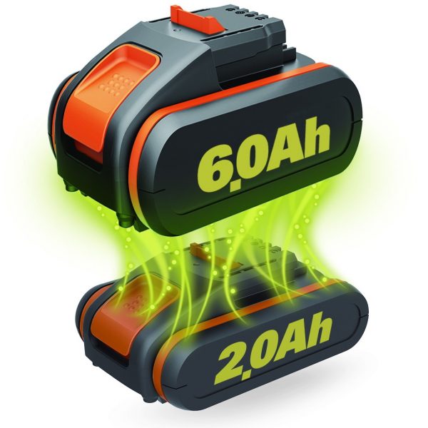 WORX POWERSHARE™ 20V MAX 6.0Ah Lithium-ion Battery, with Battery ...