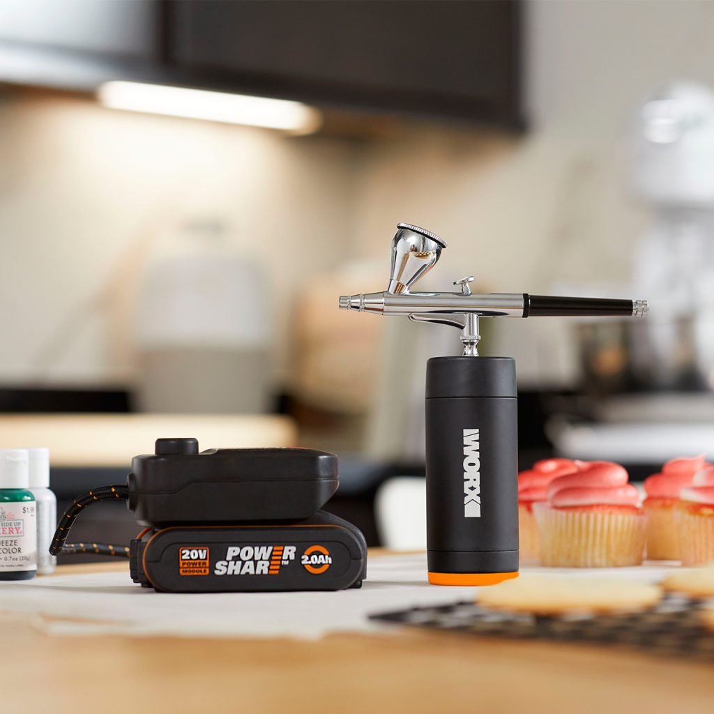 WORX 20V Double Action Air Brush | POWERSHARE + MAKERX™ Tool Only ...