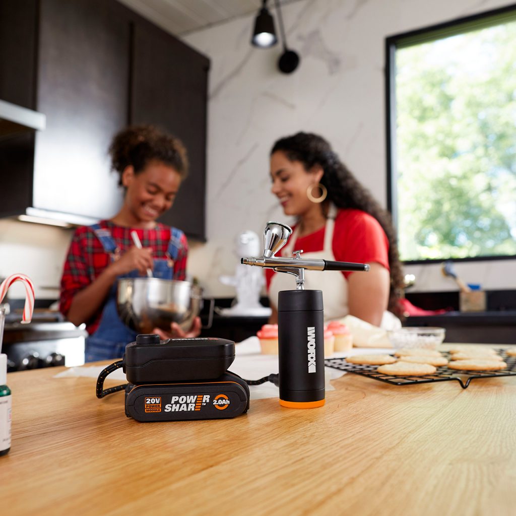 WORX 20V Double Action Air Brush | POWERSHARE + MAKERX™ Tool Only ...