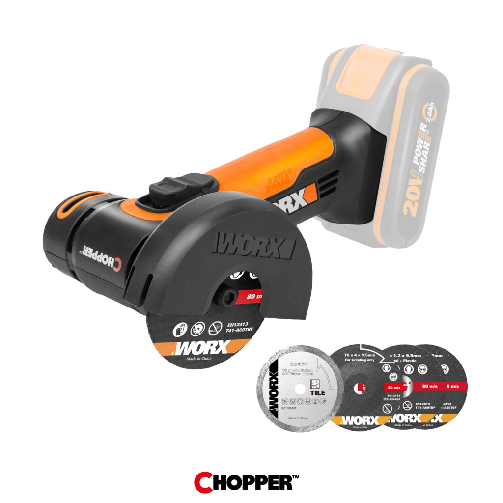 WORX 20V Mini Cutter / Grinder | POWERSHARE Tool Only | CHOPPER | WX801.9 - WORX Australia